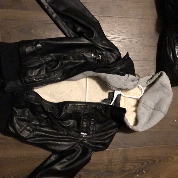 Wet Seal | Jackets & Coats | Fuzzy Leather Jacket | Poshmark